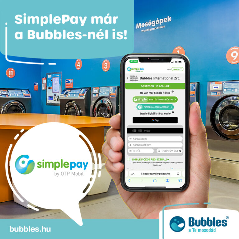 SimplePay a Bubbles-ben - Bubbles
